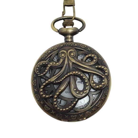unbranded | Accessories | Octopus Pocket Watch Cuthulu Antique Brass ...